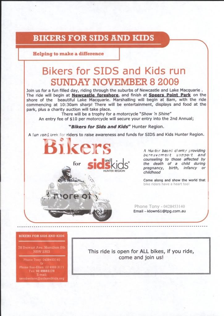 Bikers for SIDS Charity Ride | Just Commodores